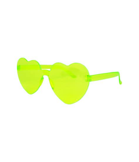 Green Heart Shape Glasses Looksharpstore