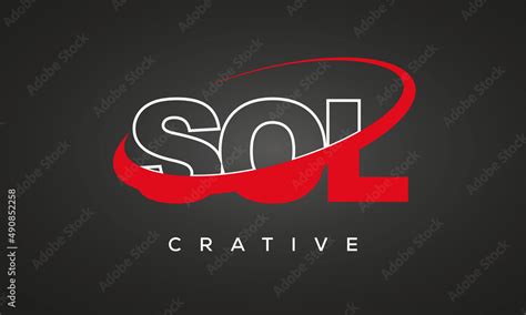 Sol Creative Letters Logo With 360 Symbol Vector Art Template Design