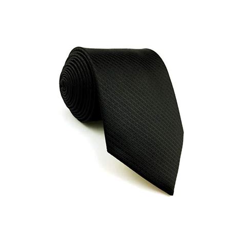 S W SHLAX WING Shlax Wing Tinta Unita Nero Cravatta Da Uomo Classic XL
