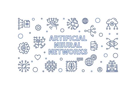 Premium Vector Artificial Neural Networks Line Horizontal Minimal