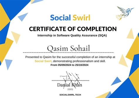 Thrilled To Share That Ive Successfully Completed My Internship As An Sqa Engineer At Social