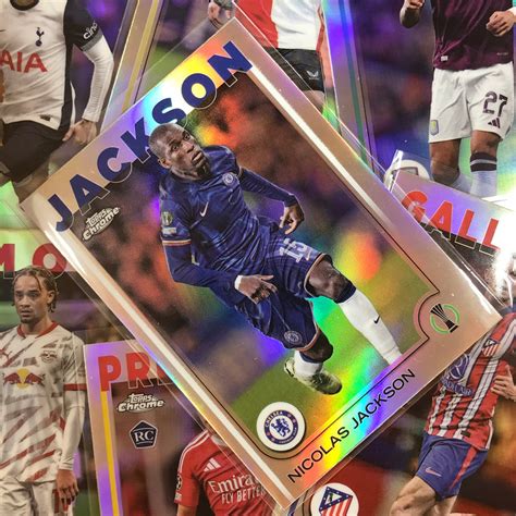2024 25 Topps Chrome Uefa Club Comp Lois Openda Base Refractor 20 Cherry Collectables