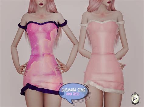 Guemara Sims Sims 4 Mina Dress New Mesh Base Game 30
