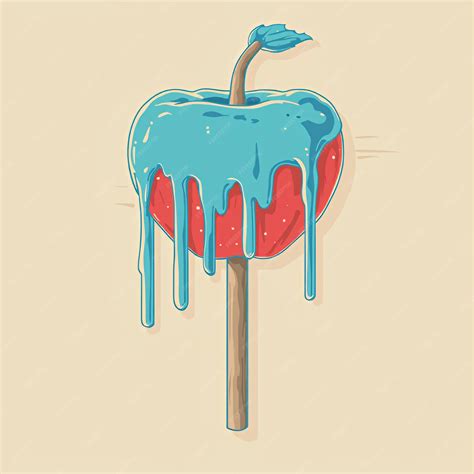 Dripping Candy Apple Illustration Premium Ai Generated Image