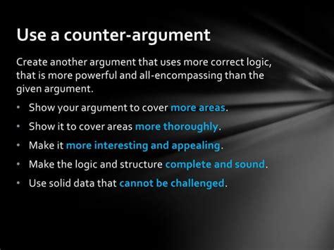 Refuting An Argument Or Counter Argument Pptx Science