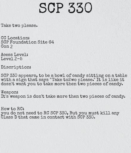 Scp 330 Researcher Test Report Rscpsite64archives