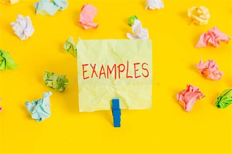 Writing Note Showing Examples Business Photo Showcasing Illustration