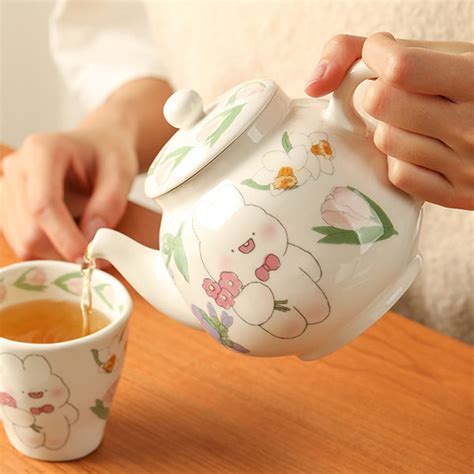 Rabbit Floral Tea Set Apollobox