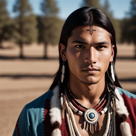 Young Native American Mans Portrait Stable Diffusion Online
