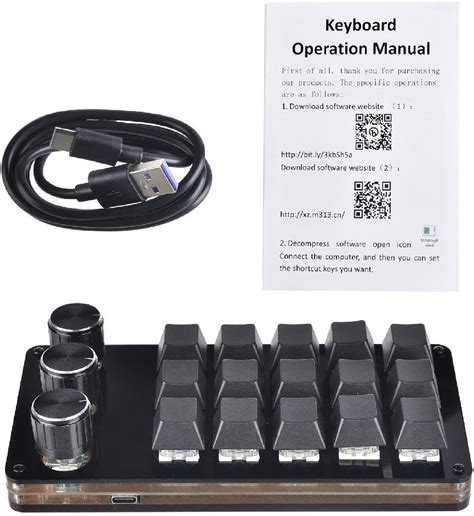 Mini Keyboard 15 Key 3 Knob Programmable Keypad Diy Hot