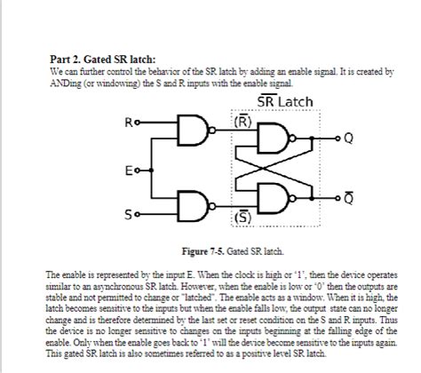 Solved Part 2 Gated Sr Latch We Can Further Control The