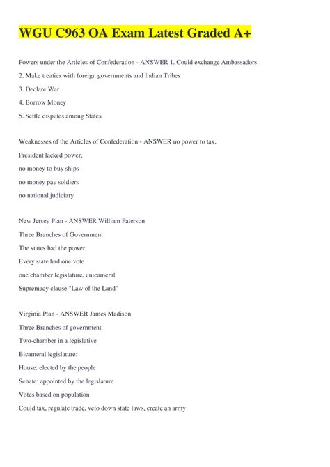 WGU C963 OA Exam Latest Graded A Browsegrades