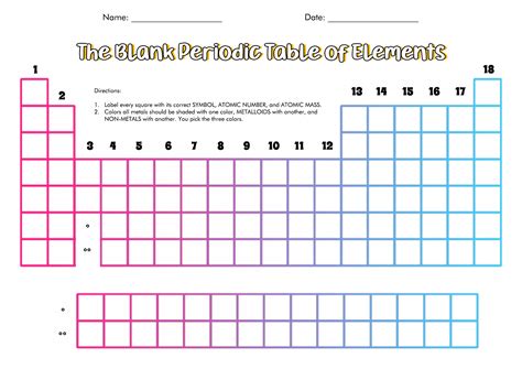 16 Periodic Table Of Elements Worksheet Free Pdf At