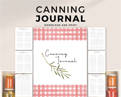 Printable Canning Journal Canning Inventory Sheet For Your Kitchen