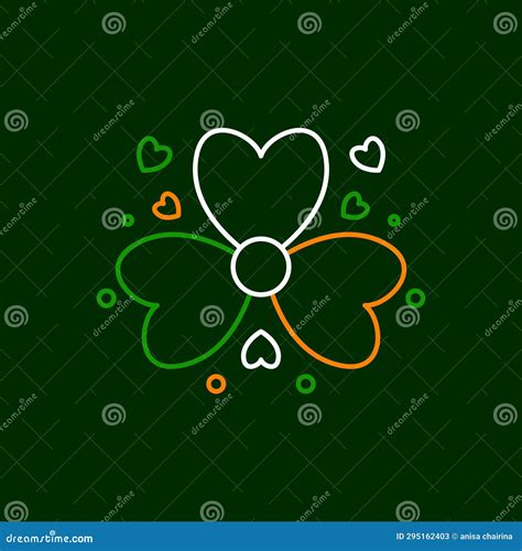 Cloverleaf Element Design Pattern Frame Collection Stock Vector