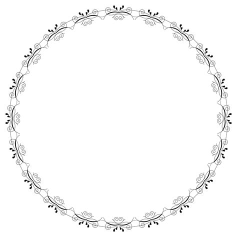 Download Elegant Floral Circle Frame Design