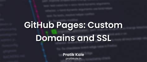 github pages custom domains and ssl
