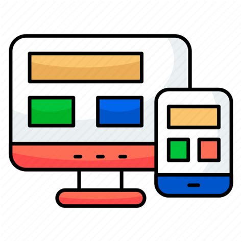 Responsive Design Ui Ux Layout Web Designicons Icon Download On Iconfinder