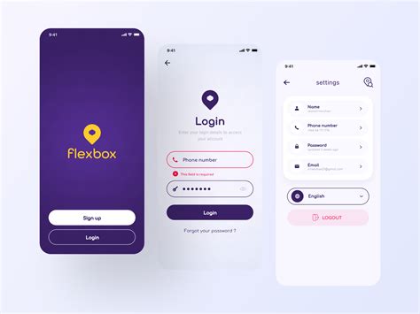 Flexbox App UI UX Design Hendawi S Portfolio