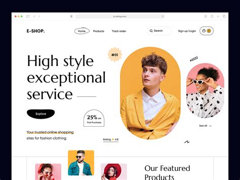 Fashion Clothing Website Ui Ux Header By Arif Islam On Dribbble