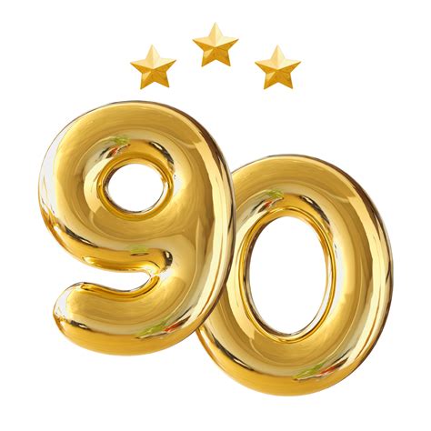 90 Anni Anniversario Numero 11297636 PNG