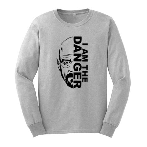 Mens Heisenberg I Am The Danger Graphic Long Sleeve T Shirts Men Tee In