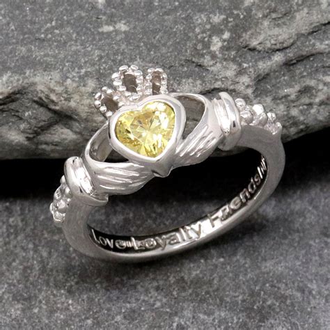 November Birthstone Claddagh Ring Rings From Ireland