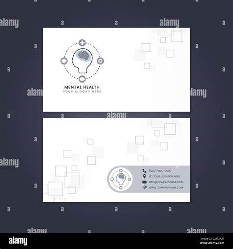 Mental Health Psychiatrist Name Card Mockup Vector Stock Vector Image