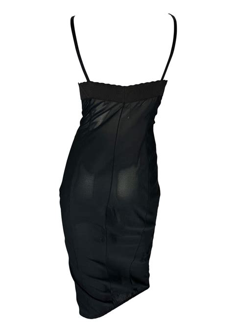 Ss 2003 Dolce And Gabbana Sex And Love Runway Sheer Bustier Black