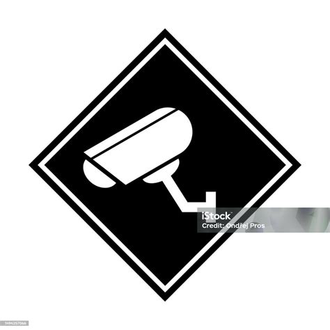 폐쇄 회로 텔레비전 카메라 아이콘 Cctv 비디오 보호 경고 벡터 일러스트 레이 션 0명에 대한 스톡 벡터 아트 및 기타 이미지