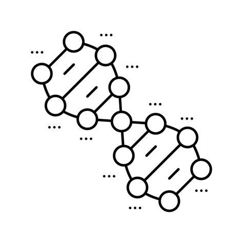 genetic molecular structure line icon vector illustration 21143459