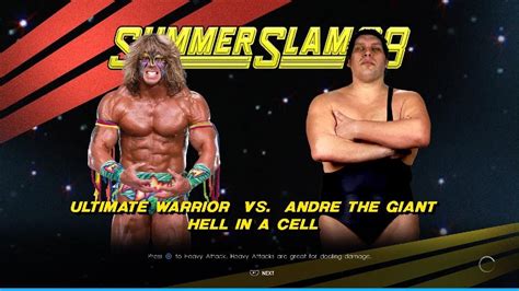 Wwe Ultimate Warrior Vs Andre The Giant Youtube
