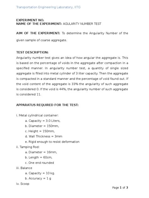 Agularity Number Test Download Free Pdf Experiment Weight