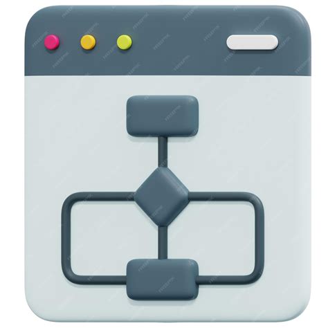 Premium Psd Flowchart 3d Render Icon Illustration