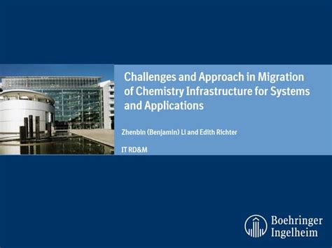 Usugm 2014 Zhenbin Li Boehringer Ingelheim Challenges And Approach In Migration Of