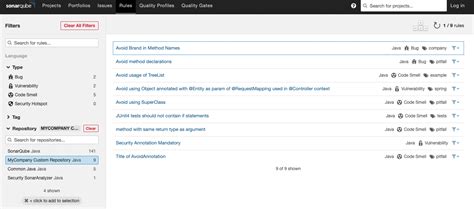 Sonarqube 93 Custom Java Rules Not Visible In Ui Plugin Development