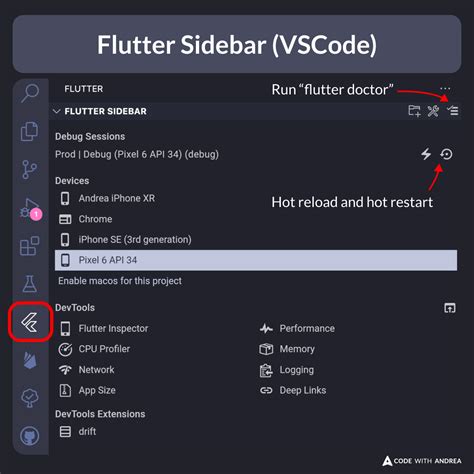 Flutter Sidebar Vscode