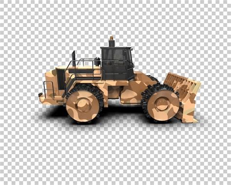 Premium Psd Bulldozer Isolated On Background 3d Rendering Illustration