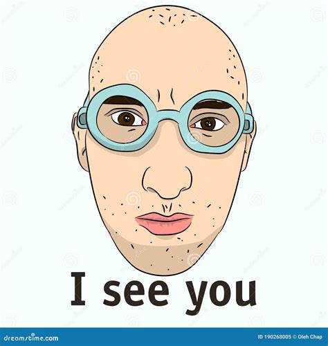 Funny Man Face In Glasses Stock Illustration Illustration Of Lips