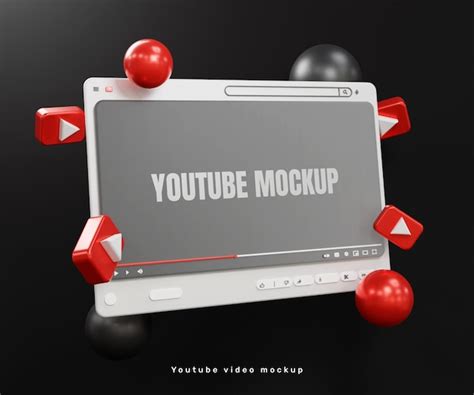 Youtube Mockup 3d Psd High Quality Free Psd Templates For Download Freepik