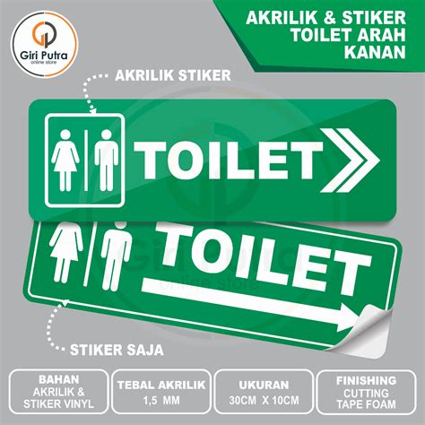 Jual Akrilik And Stiker Toilet Penunjuk Arah Toilet Shopee Indonesia