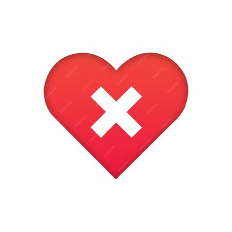 Premium Vector Hearts Gradient Cross Sign