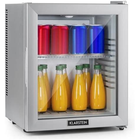 Klarstein Brooklyn Silver Mini R Frig Rateur Porte Vitr E Led