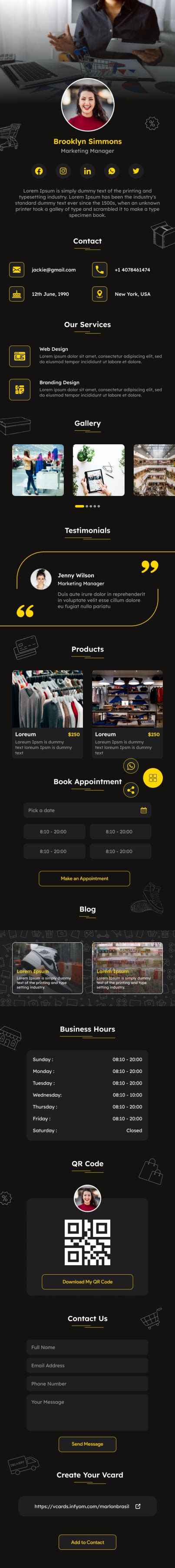 VCard Templates Digital Visiting Card