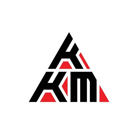 Kkm Triangle Letter Logo Design With Triangle Shape Kkm Triangle Logo