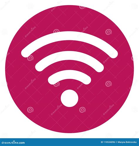 Pink Wifi Icon Wireless Symbol On Isolated Background Cartoon Vector CartoonDealer Com