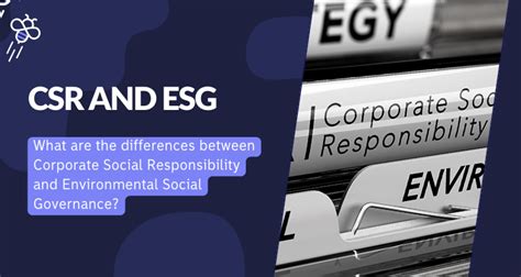 Differentiating CSR And ESG