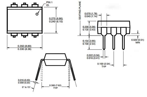 MOC Optoisolators Pinout Circuit And Equivalent