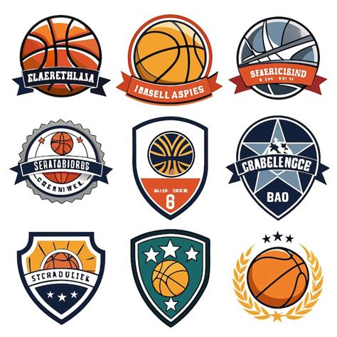 Basketball Logos Collection Unique Emblems For Sports Teams And