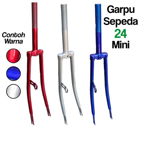Jual Garpu Fork Sepeda 24 Mini Merah Biru Silver Besi Rrt Shopee